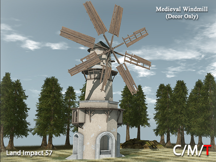 Second Life Marketplace - "Killer's" Medieval Windmill (Animated)